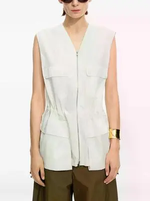 JNBY Cargo Pocket Poplin Vest - Neutrals