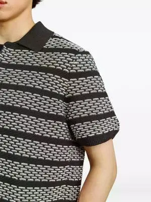 CROQUIS Stripped-pattern Knitted Top