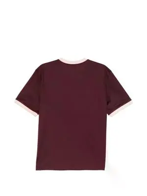 CROQUIS Sailboat-embroidery Mercerised T-shirt - Red