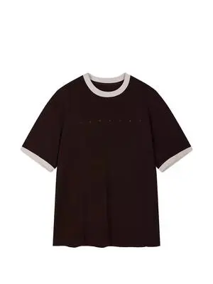 CROQUIS Contrasting-trim T-shirt - Red