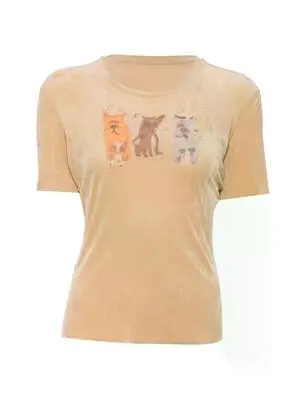 JNBY Printed Velvet T-shirt