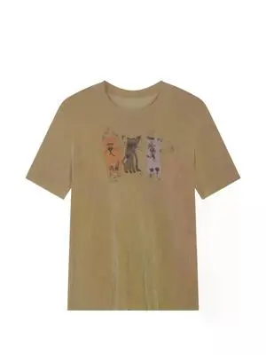 JNBY Printed Velvet T-shirt - Brown