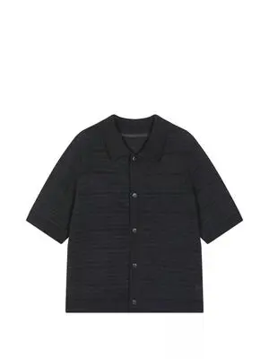 CROQUIS Openwork Jacquarded Shirt - Black