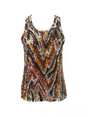 TOM FORD Sequined Patterned Top - Brown