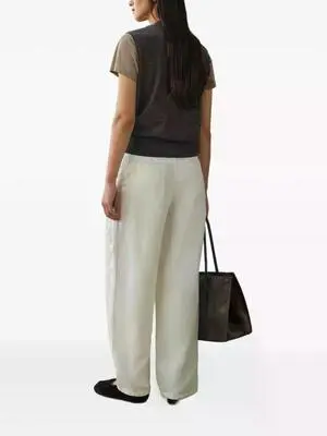 LESS Curved-leg Trousers - White