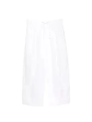 LESS Cotton Striaght-leg Trousers - White