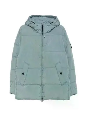 Stone Island Quilted Hooded Jacket - Blue