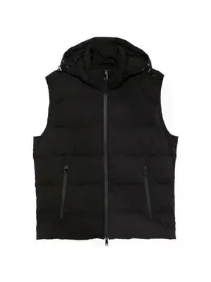Paul & Shark Hooded Quilted Gilet - Black