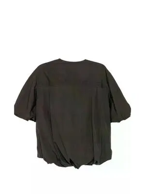 JNBY Patterned V-neck Shirt - Green