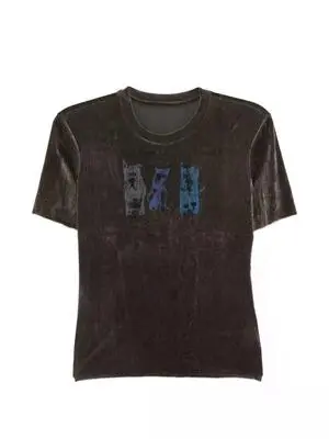 JNBY Cat Printed Short-sleeve T-shirt - Brown