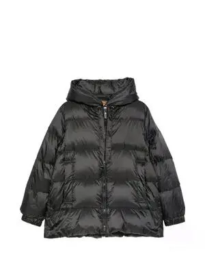 Max Mara Seia Hooded Quilted Coat - Black