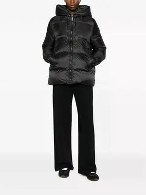 Max Mara Seia Hooded Quilted Coat - Black