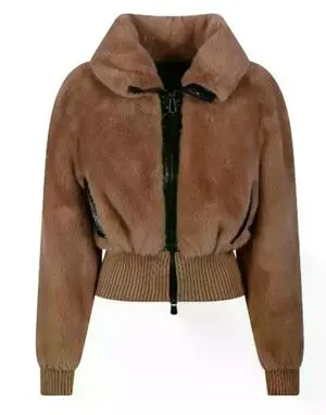 PINKO PINKO Faux Fur Zip Up Jacket