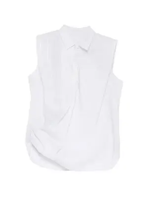 JNBY Striped Draped Blouse - White