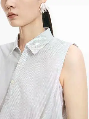 JNBY Striped Sleeveless Blouse - White