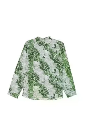 JNBY Misty-print H-silhouette Long-sleeve Shirt - Green
