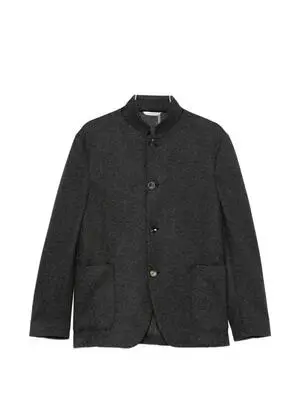 Agnona Button-up Mandarin-collar Blazer - Grey
