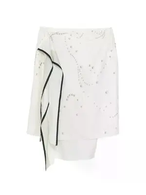 JNBY Pearl-print Wrap Skirt - Neutrals