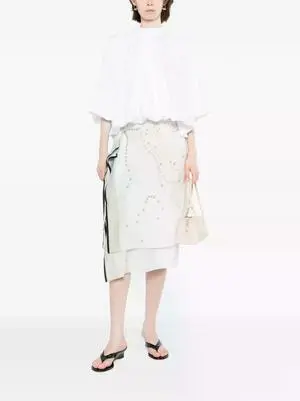 JNBY Pearl-print Wrap Skirt