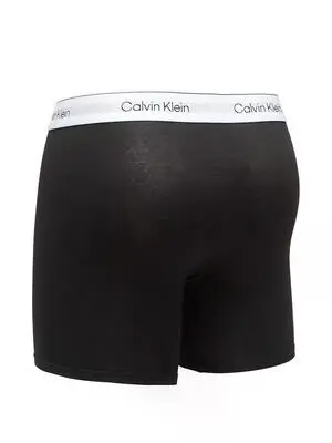Calvin Klein Logo-waistband Boxer Briefs - Black