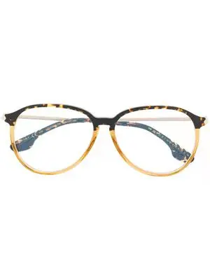 Victoria Beckham Tortoiseshell-effect Glasses - Brown