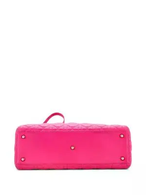 Dior Lady Bag Cannage Quilt Lambskin Tote Bag - Pink