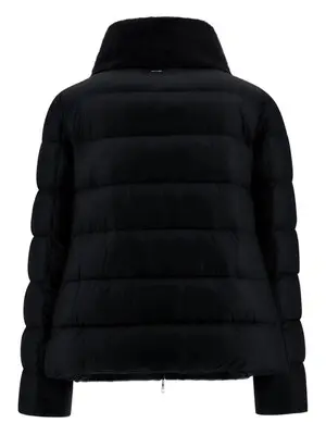 Herno Faux Fur-insert Zip-up Padded Jacket - Black