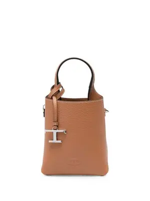 TOD`S Hammered Leather Micro Bag - Brown