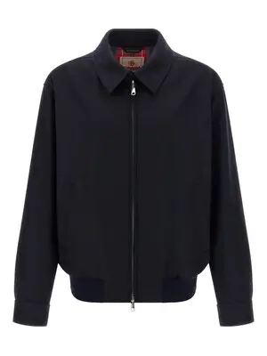 BARACUTA Melton G18 Wool Jacket - Blue