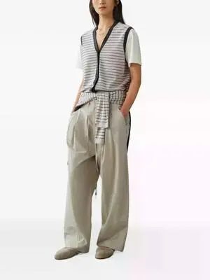 LESS Drawstring Pleated Trousers - Neutrals