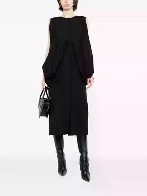 LESS Draped Midi Dress