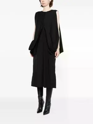 LESS Draped Midi Dress