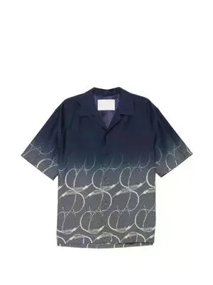 CROQUIS Printed Short-sleeves Shirt - Blue