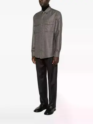 Agnona Check-pattern Flap-pocket Shirt