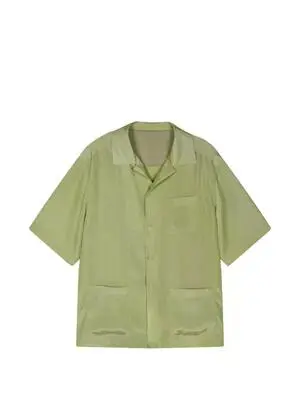 CROQUIS Camp-collar Short-sleeve Shirt - Green