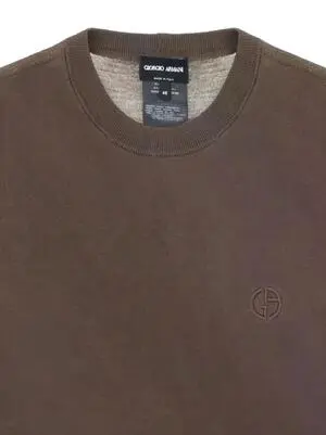 Giorgio Armani Logo-embroidered Virgin Wool Sweater