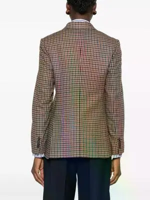Max Mara Double-breasted Blazer With Houndstooth Pattern