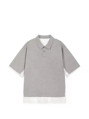 CROQUIS Double-face Cotton Polo Shirt - Grey