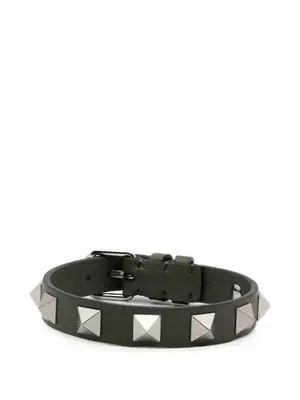 Valentino Garavani Rockstud Leather Bracelet - Green