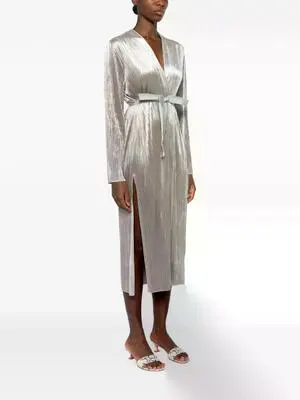 FORTE_FORTE Plissé-effect Belted Coat