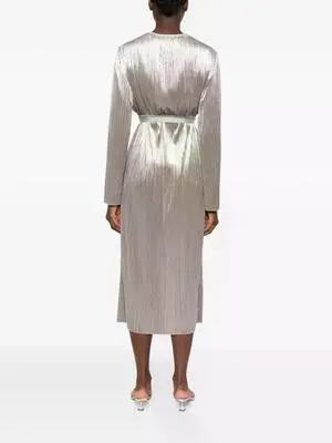 FORTE_FORTE Plissé-effect Belted Coat