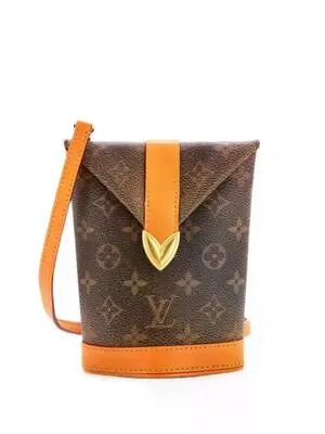 LOUIS VUITTON Envelope Pouch Monogram Dust Leather Shoulder Bag - Brown