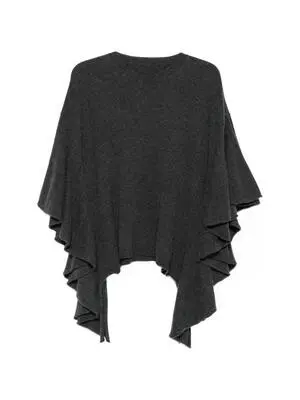 UMA WANG Ruffled Sleeve Cashmere Jumper - Grey