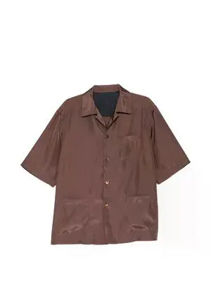 CROQUIS Camp-collar Button-up Shirt - Brown