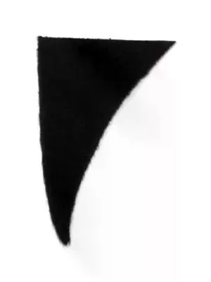 UMA WANG Triangle-shaped Scarf - Black