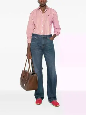 Polo Ralph Lauren Vertical Stripe Embroidered Logo Shirt