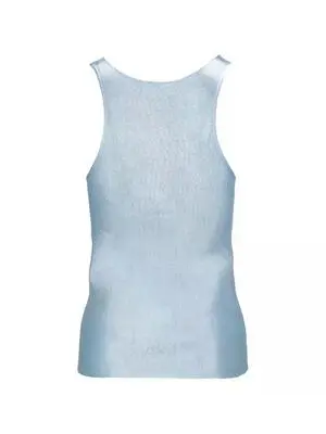 TOM FORD Metallic Scoop Neck Sleeveless Top - Purple