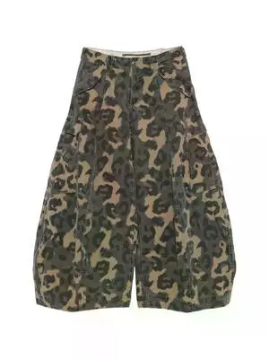 R13 Leopard-print Cotton Cargo Pants - Grey