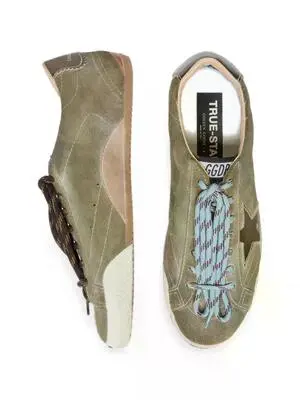 GOLDEN GOOSE True-star Sneakers In Olive Suede - Green
