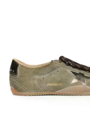GOLDEN GOOSE True-star Sneakers In Olive Suede - Green